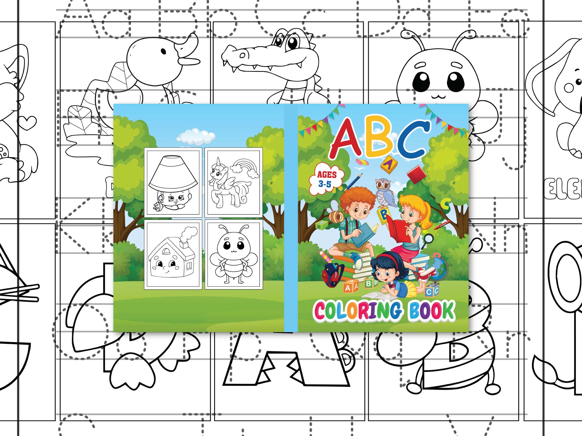 Coloring Book for Preschool Kids and Fun Alphabets Coloring Page ...